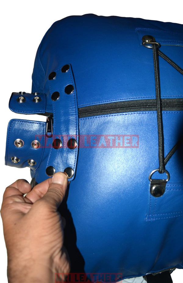 Real Blue Cow leather Sleep Sack Bondage Body Bag Bdsm Mummy Seductive ...