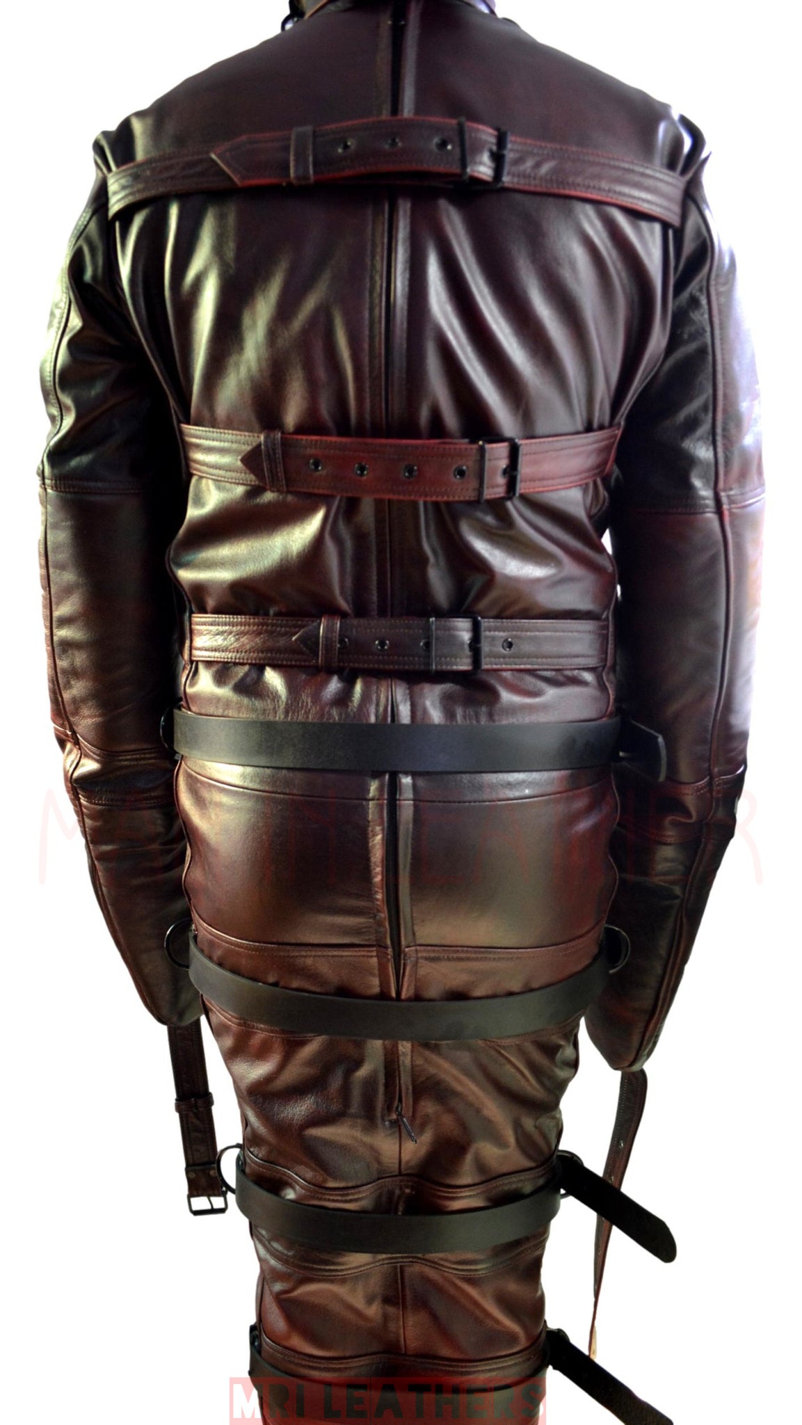 Real Tow Tone Cow leather Sleep Sack Bondage Body Bag Bdsm Mummy Seduc ...