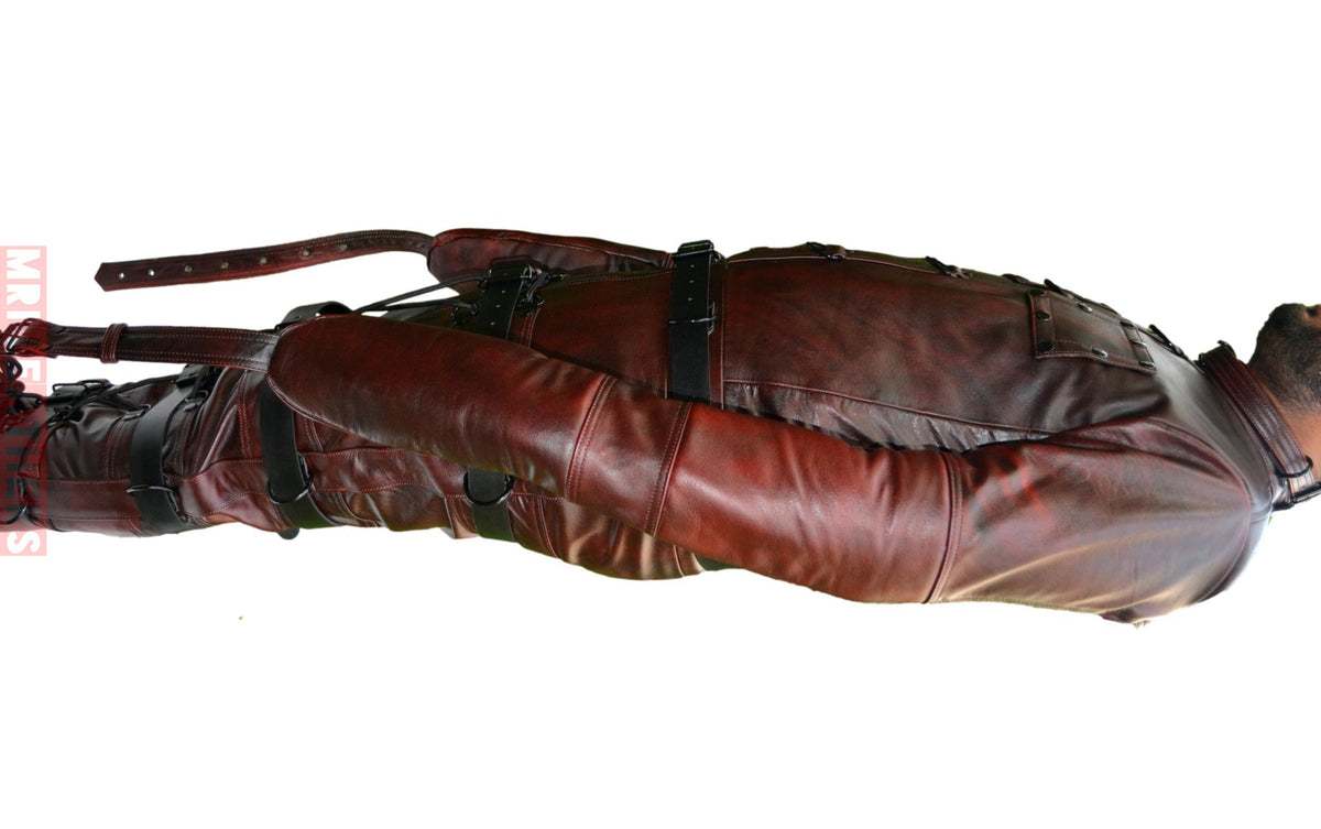 Real Tow Tone Cow leather Sleep Sack Bondage Body Bag Bdsm Mummy Seduc ...