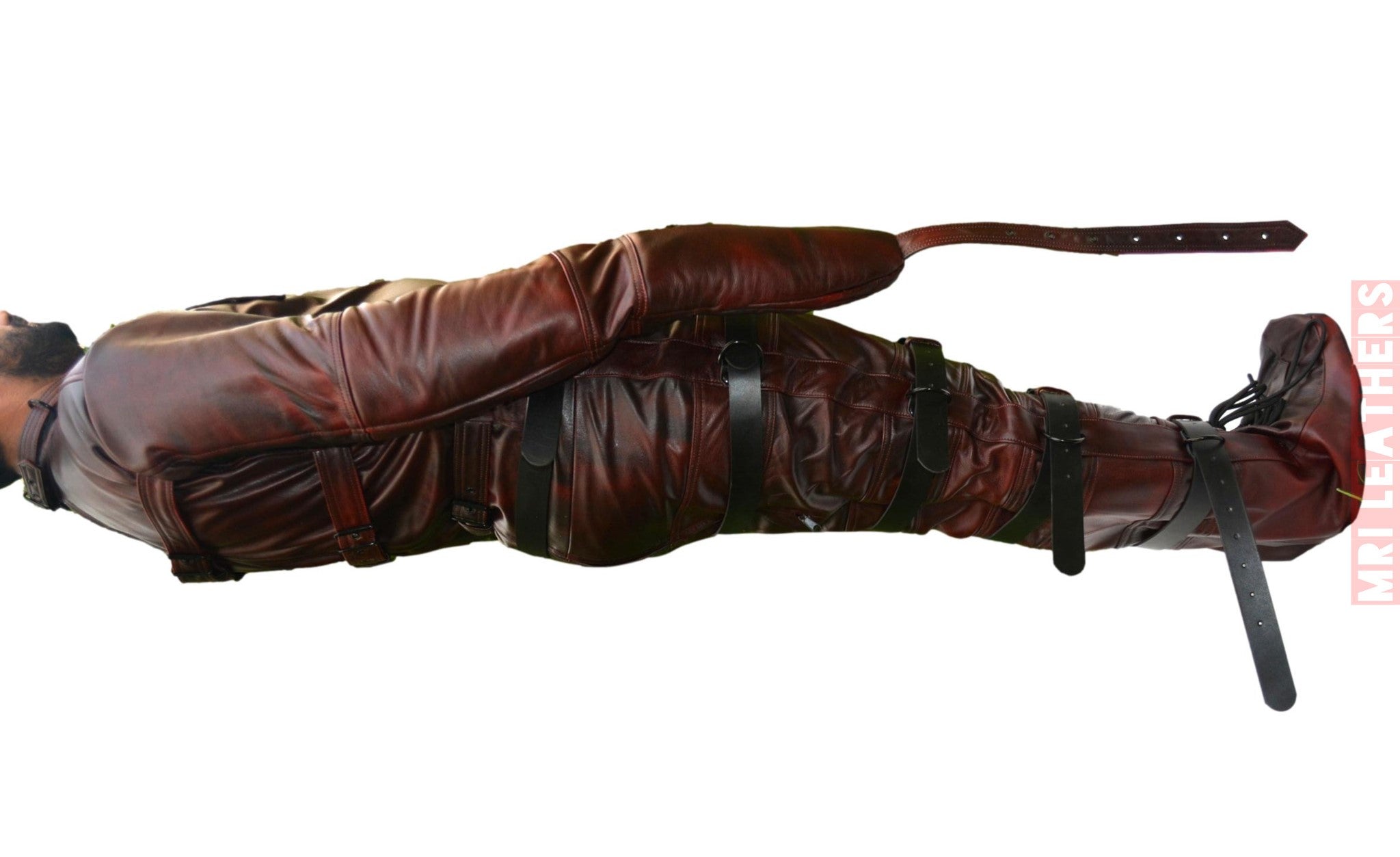 Real Tow Tone Cow leather Sleep Sack Bondage Body Bag Bdsm Mummy Seduc ...